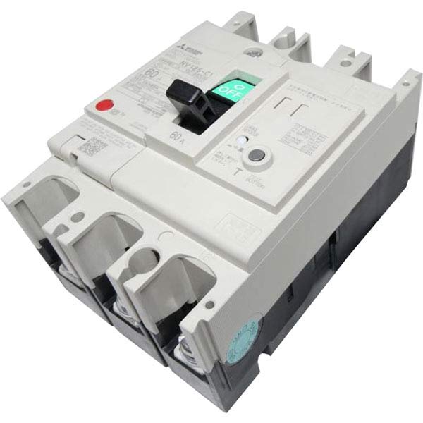 Aptomat khối chống giật 3 pha (ELCB) MITSUBISHI NV125-CV 3P 60A 10kA 30mA
