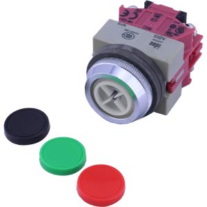 Nút nhấn nhả không đèn IDEC ABS102NG D25 2NC (Xanh)