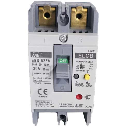 Aptomat khối chống giật 2 cực LS EBS52Fb 50A 30mA