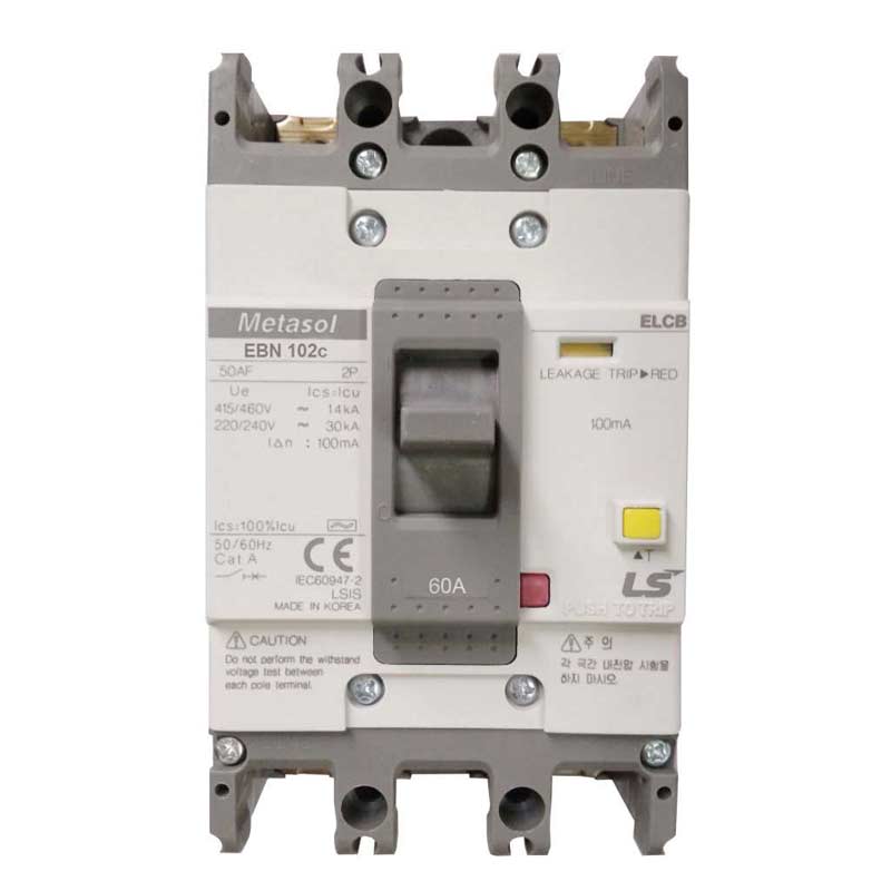 Aptomat chống giật 2 cực LS EBN102c 60A 100mA