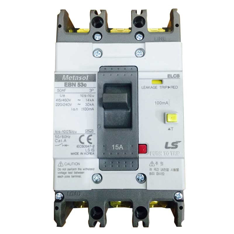 Aptomat chống giật 3 pha LS EBN53c 15A 100mA