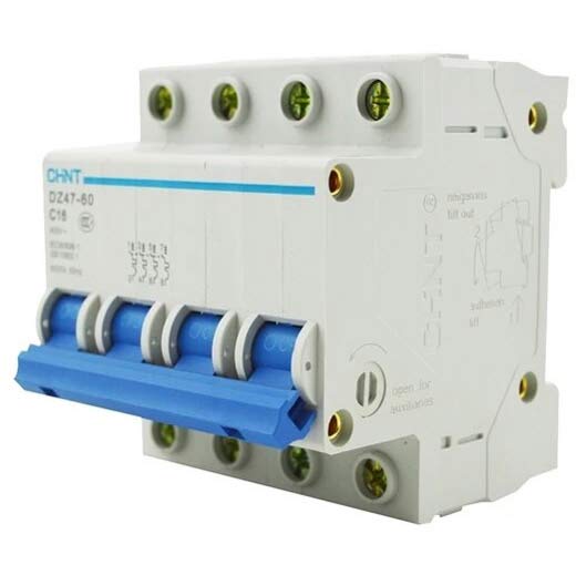 Aptomat cài (MCB) CHINT DZ47-60 C16-4P-4.5kA - baa.vn