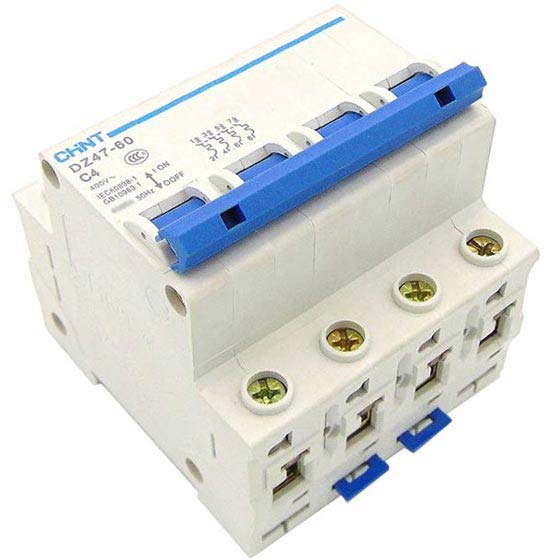 Aptomat cài (MCB) CHINT DZ47-60 C4-4P-3kA - baa.vn