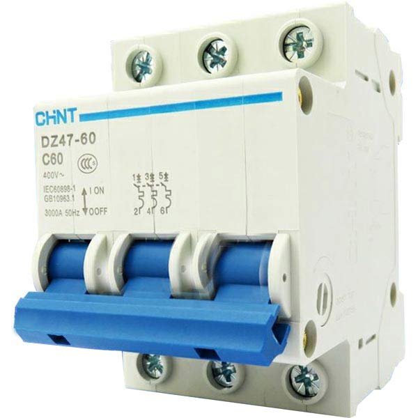 Aptomat MCB CHINT DZ47-60 C60-3P-3kA chính hãng, giá tốt