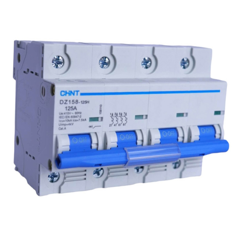 Aptomat cài (MCB) CHINT DZ158-125H 4P 125A 10kA - baa.vn