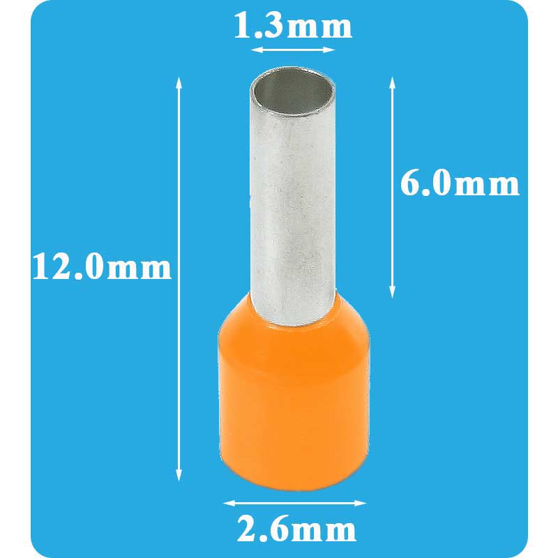 Đầu cốt pin rỗng DOD E0506 ORANGE - baa.vn