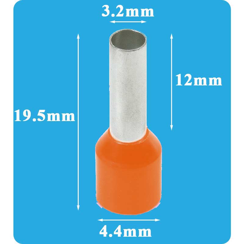 Đầu cốt pin rỗng DOD E4012 ORANGE - baa.vn