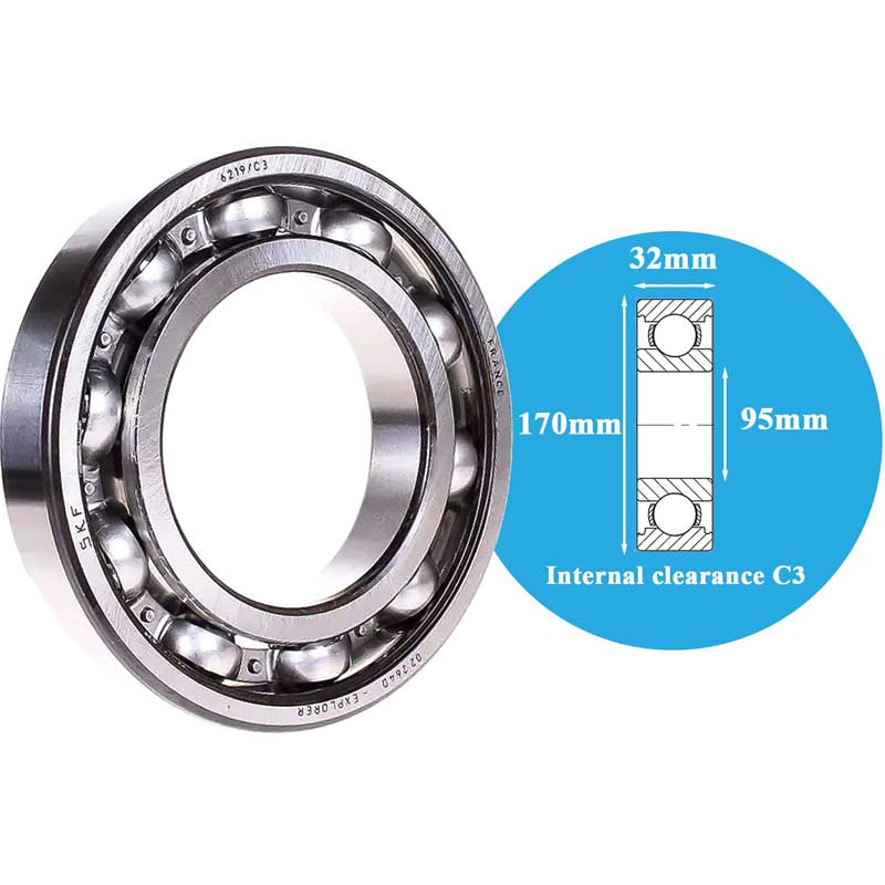 Vòng bi cầu thông thường SKF 6219/C3 - baa.vn