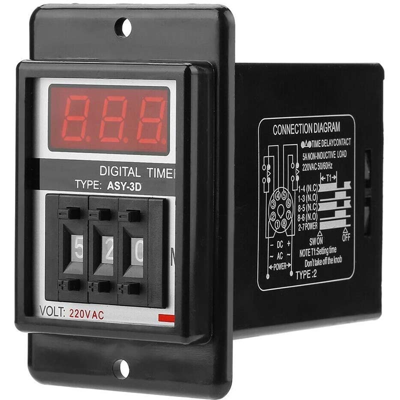 Bộ đặt thời gian kỹ thuật số ANLY ASY-3D 0-999s 220VAC - baa.vn