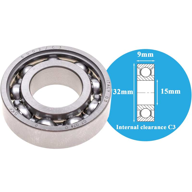 Vòng bi bạc đạn cầu 1 dãy trục 15mm SKF 6002/C3 - baa.vn