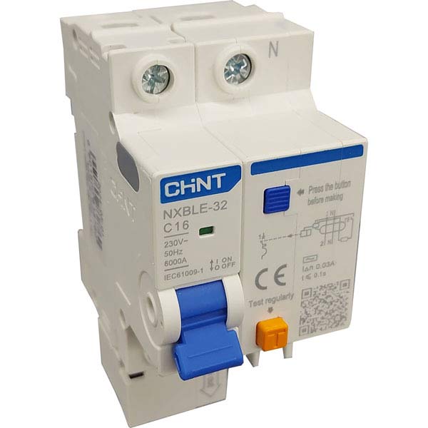 Át chống dòng rò CHINT NXBLE-32 1P+N C16 30mA 6kA - baa.vn