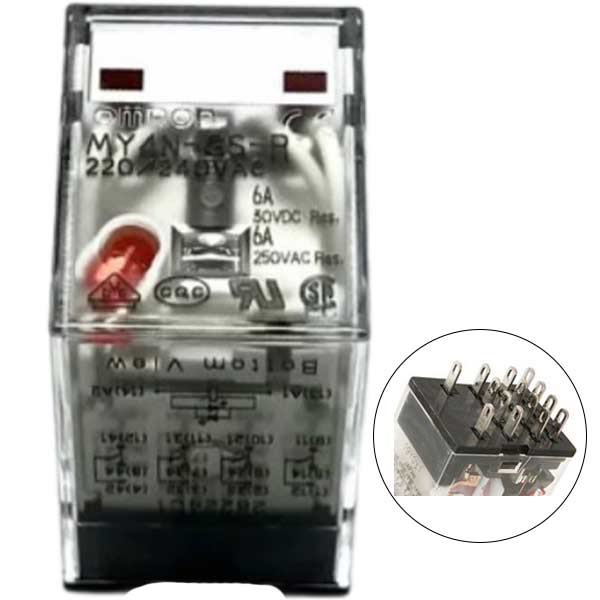 Rơ le trung gian loại mini OMRON MY4N-GS-R AC220/240 - baa.vn
