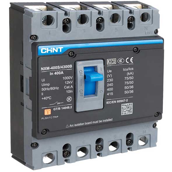 Cầu dao tự động NXM-400S/4300B 400A Chint - 4P, 400A, 50kA