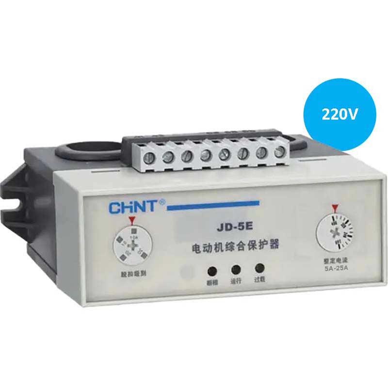 Rơ le bảo vệ motor CHINT JD-5E 5A-25A AC220V - baa.vn