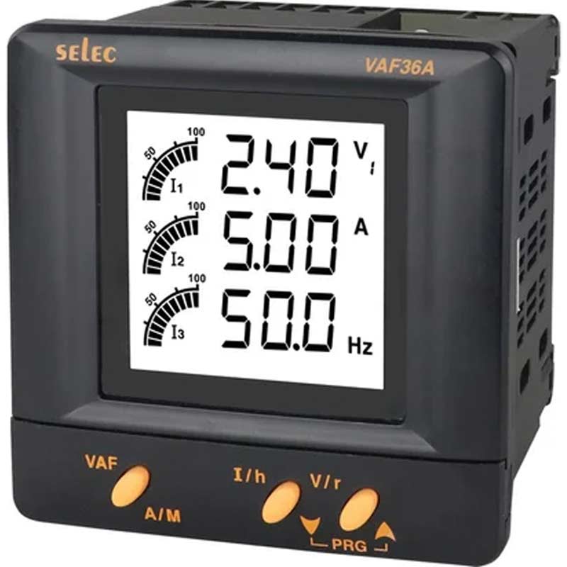 Đồng hồ đo điện áp, dòng điện, tần số SELEC VAF36A - baa.vn