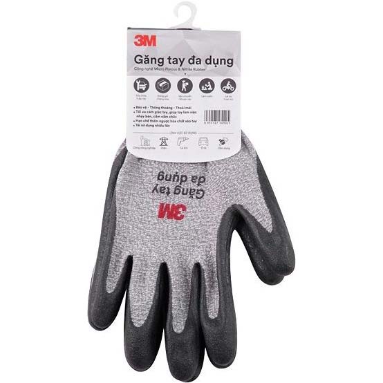 Găng tay đa dụng màu xám 3M NBR (GRAY/L) - baa.vn