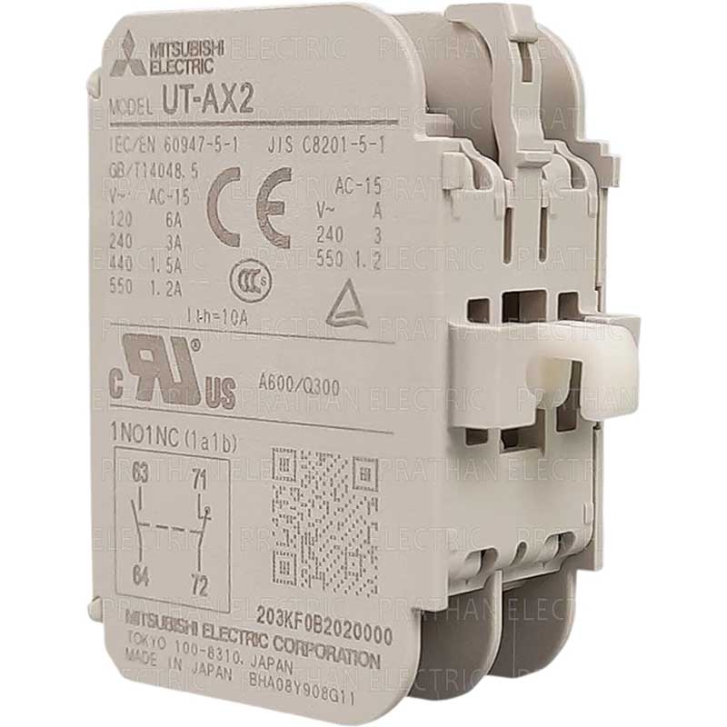 Khối tiếp điểm phụ cho công tắc tơ MITSUBISHI UT-AX2 1A1B - baa.vn