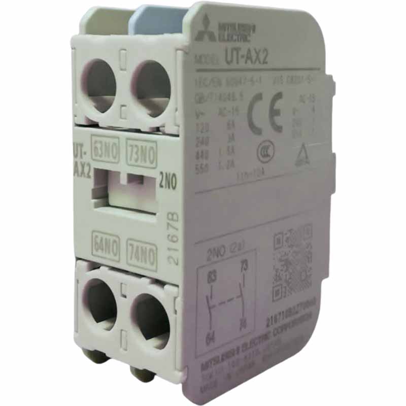 Khối tiếp điểm phụ cho công tắc tơ MITSUBISHI UT-AX2 2A - baa.vn