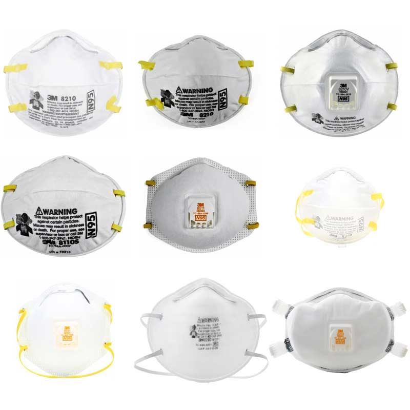 Khẩu trang chống bụi 2 dây đeo dạng khum 3M 8210(46457) - baa.vn