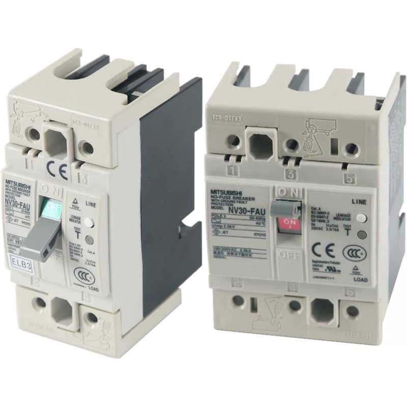 Aptomat chống giật hỗ trợ sóng hài MITSUBISHI NV30-FAU 2P 20A 100-240V 30MA W - baa.vn