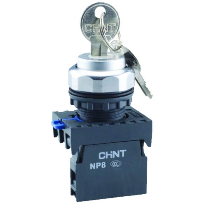 Công tắc chìa khóa CHINT NP8-20Y/21 2 vị trí - baa.vn